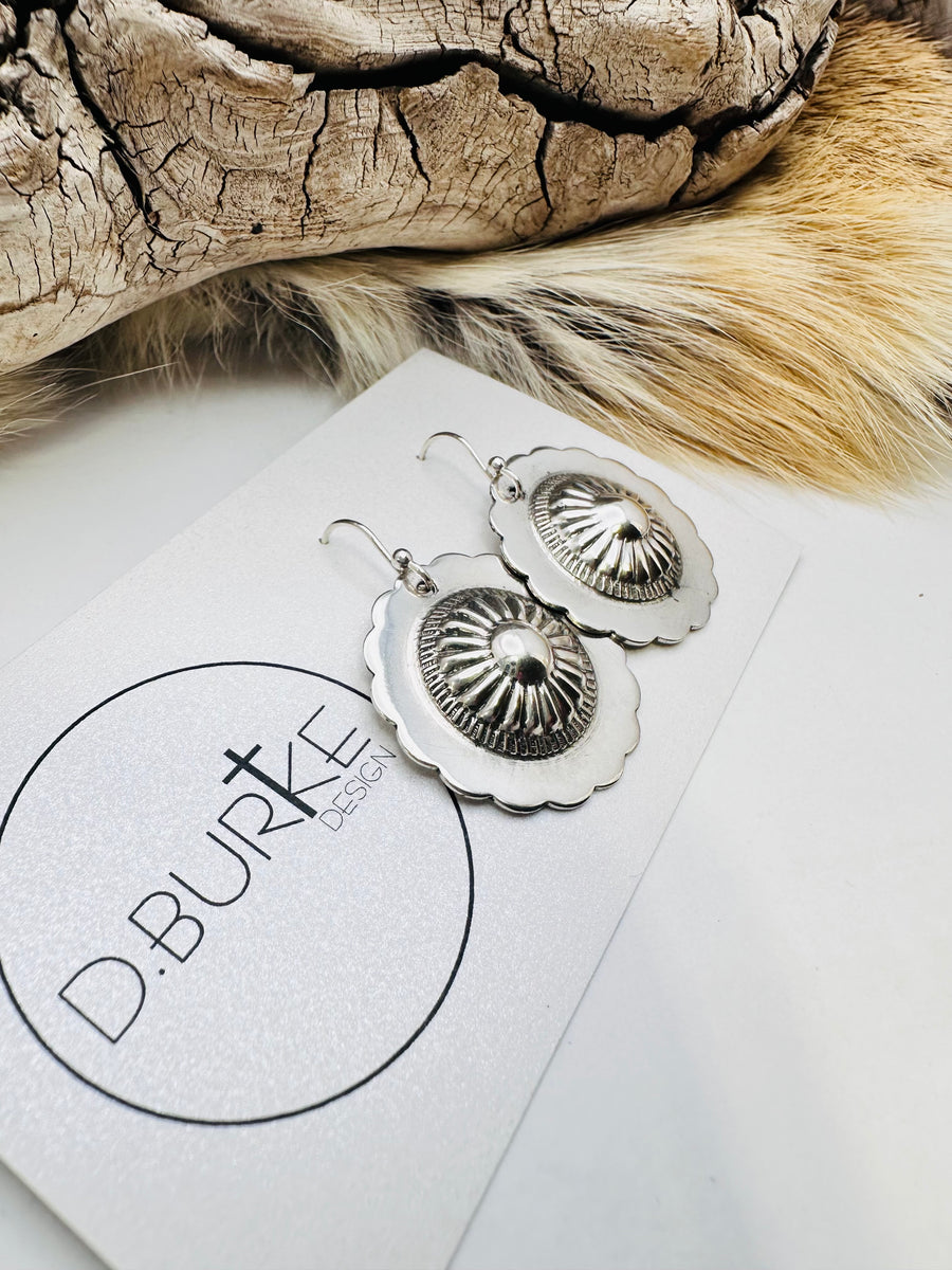 Sterling Silver Concho Earrings – D. Burke Design