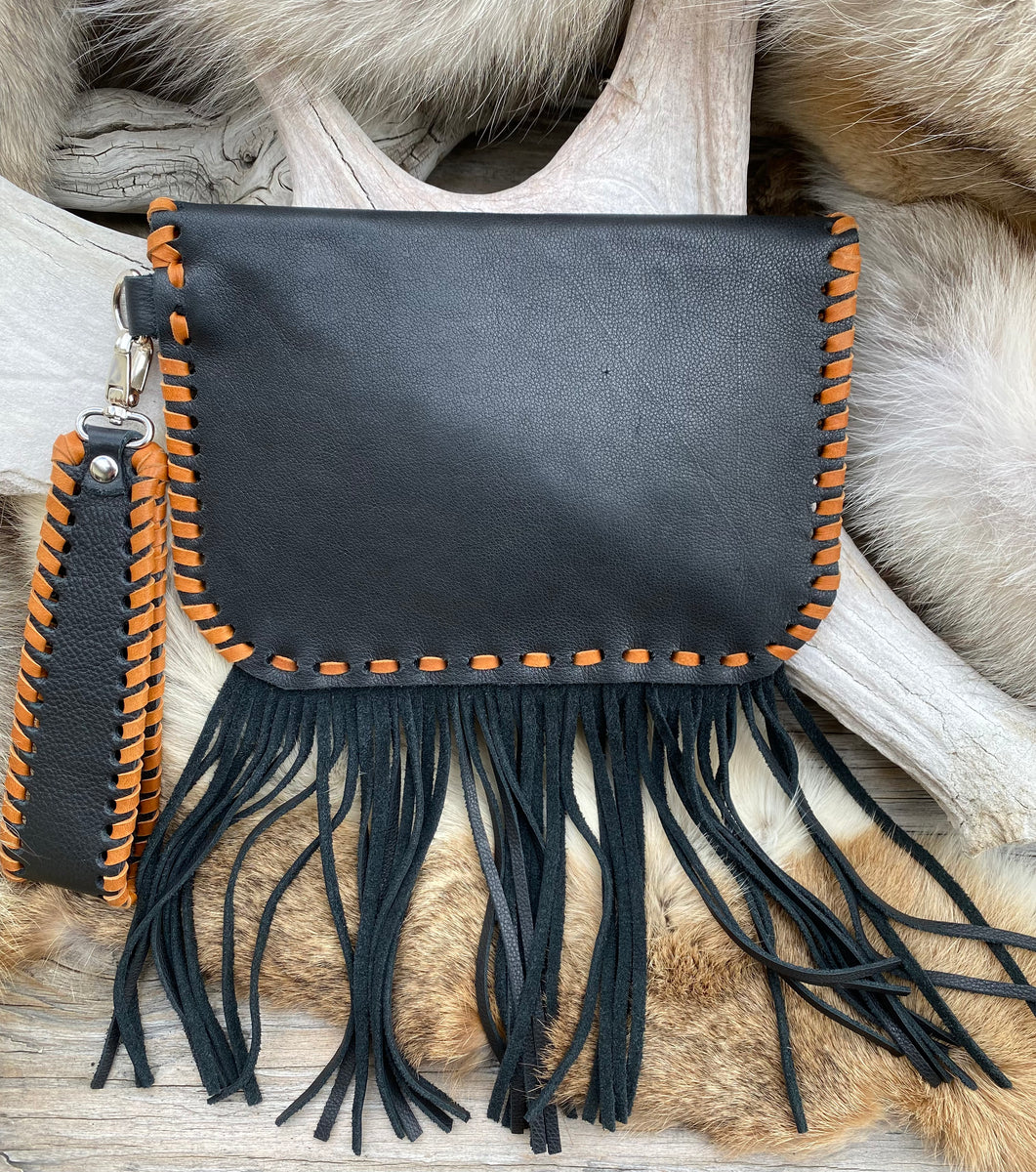 Feather Soft Black Leather Wristlet – D. Burke Design